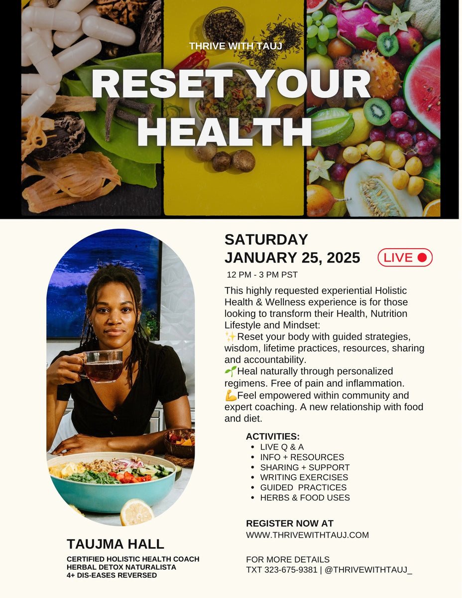 Nutritional & Herbal Health Reset Workshop + Q & A - January 2025 – Thrive With Tauj